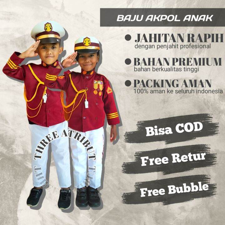 BAJU PROFESI POLISI CILIK ANAK AKPOL PAKET LENGKAP | Lazada Indonesia