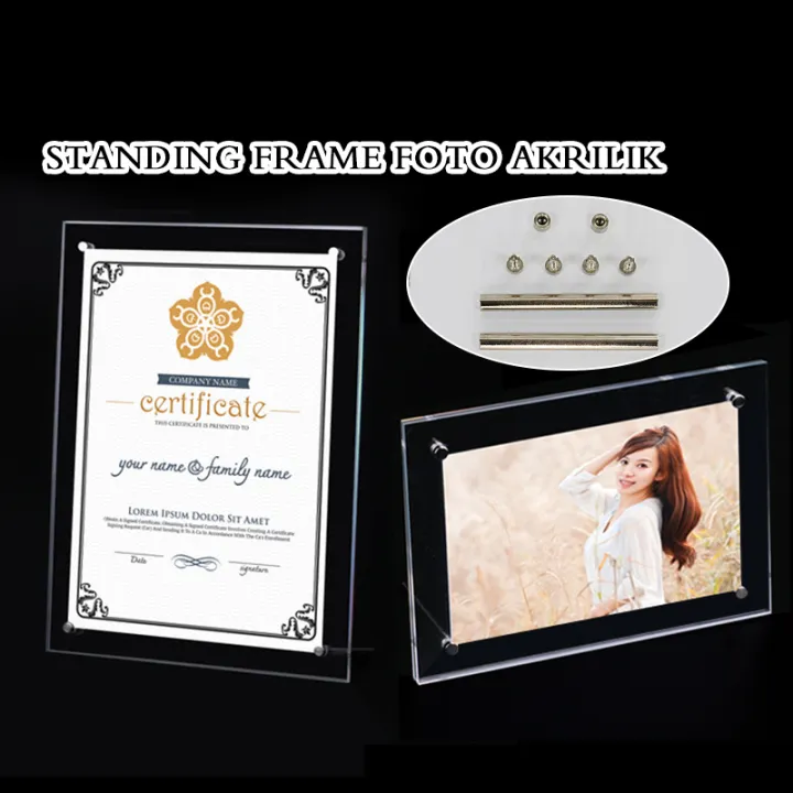 Standing Frame A4 / Poster Foto Brosur Akrilik/Acrylic | Lazada Indonesia