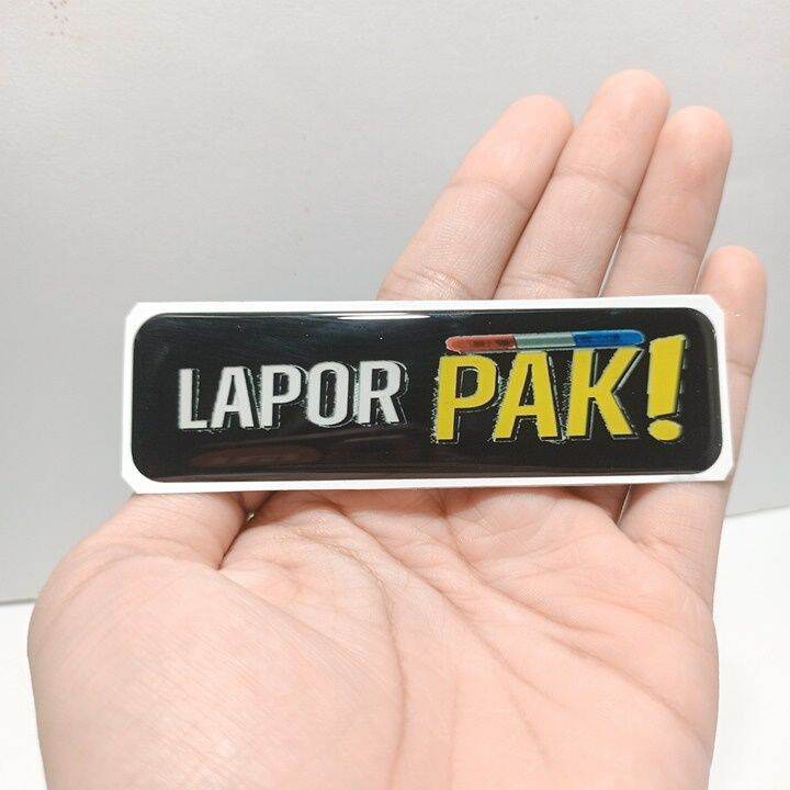 LAPOR PAK Emblem sticker timbul resin lentur | Lazada Indonesia