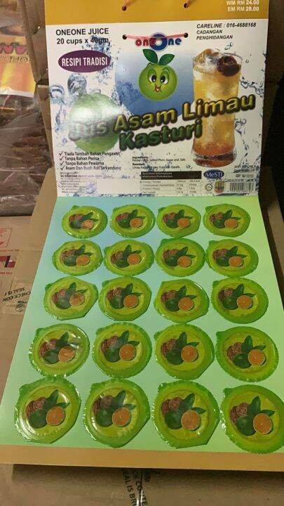 JUS ASAM LIMAU KASTURI PAPAN 20 PCS | Lazada