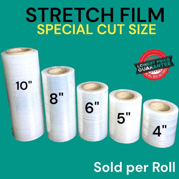 Stretch Film Clear Cut size(4",5",6",8"10") 300m X sold per Roll ...
