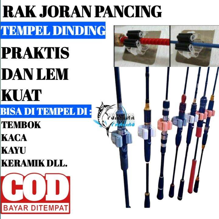 Rak Joran Pancing Model Tempel Dinding Cantelan Joran Pancing | Lazada ...