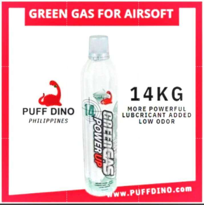 Puff Dino Green Gas White 14kg for Toys, Outdoors and for RECREATIONAL ...