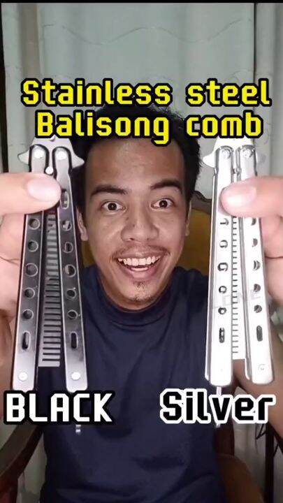 Butterfly Comb Wide Tooth Practice Beginner Folding Comb Stainless ...