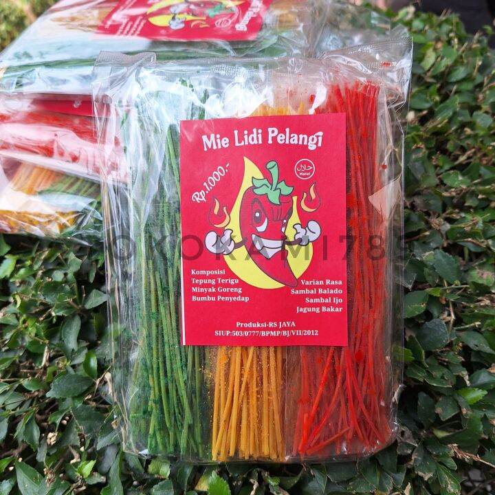 Mie Lidi Pelangi / Biting / Nyeyerean / Lidi Lidian Snack Makanan ...
