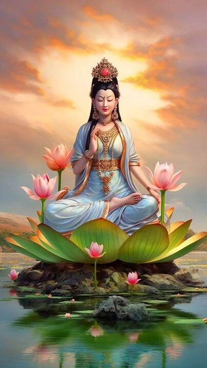 Hiasan Dinding, DEWI KWAN IM, Ukuran JUMBO, 100x70cm DAN 150x100cm ...