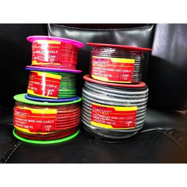 Autowire / Auto cable/AUTO WIRE 100 ft. 30.48 meters #20 #18 #16 #14 ...