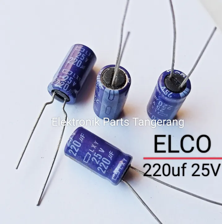 (10 PCS) CAPACITOR ELCO 220 UF 25V KAPASITOR ELCO 220UF 25V KAPASITOR ELCO 25V 220UF | Lazada ...