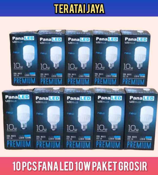 Paket 10 pc Lampu led PANALED by LUBY 10W cahaya putih E27 / Lampu led kapsul 10w cahaya putih ...