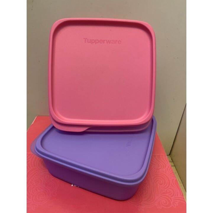 ORIGINAL 100% Tupperware Smart Saver Square 1.1L(pink only) | Lazada