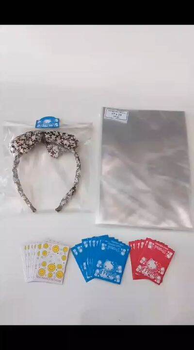 100 Set Plastik Bando Besar dan Label Aksesoris Ukuran 17x25 Plastik ...