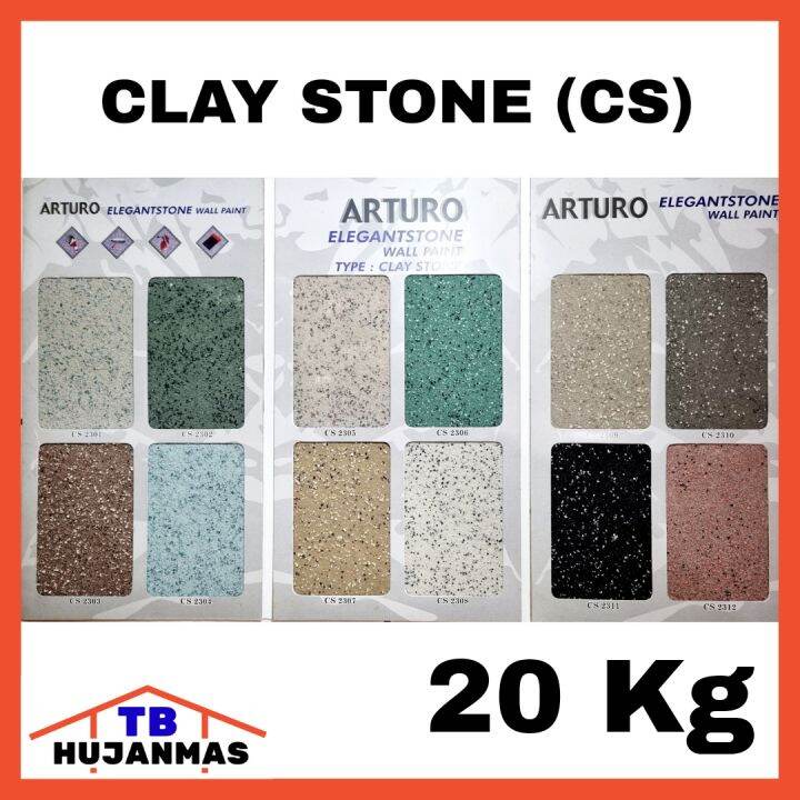 ARTURO Cat Tembok Dinding Teksture 20 Kg Tipe Clay Stone (CS) Elegant ...