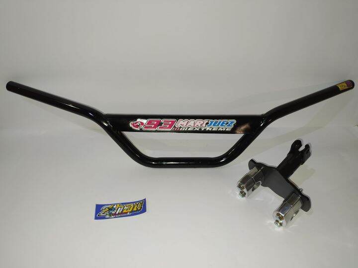 Stang trail plat hitam plus adaptor stang yamaha universal | Lazada ...