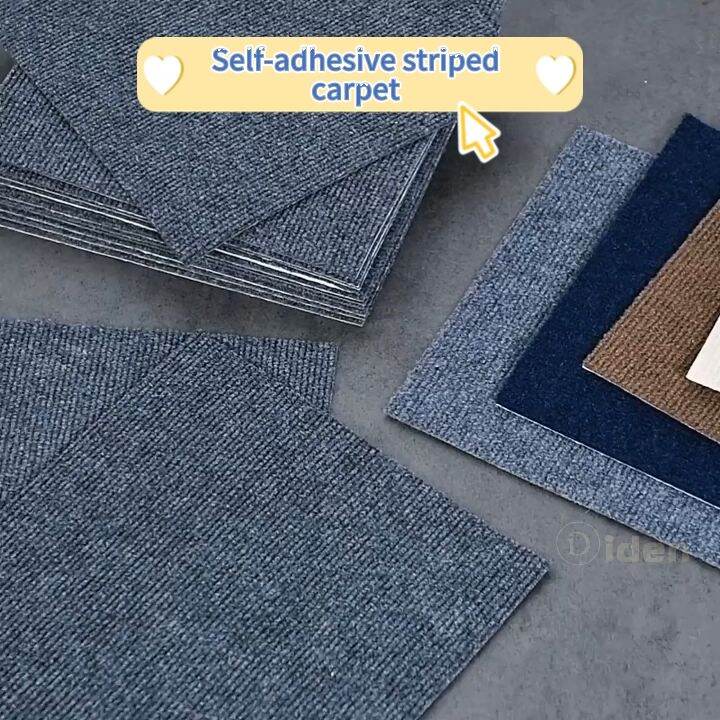 Floor Carpet Tiles Self Adhesive Non-Slip Floor Mat Square Sticker for ...