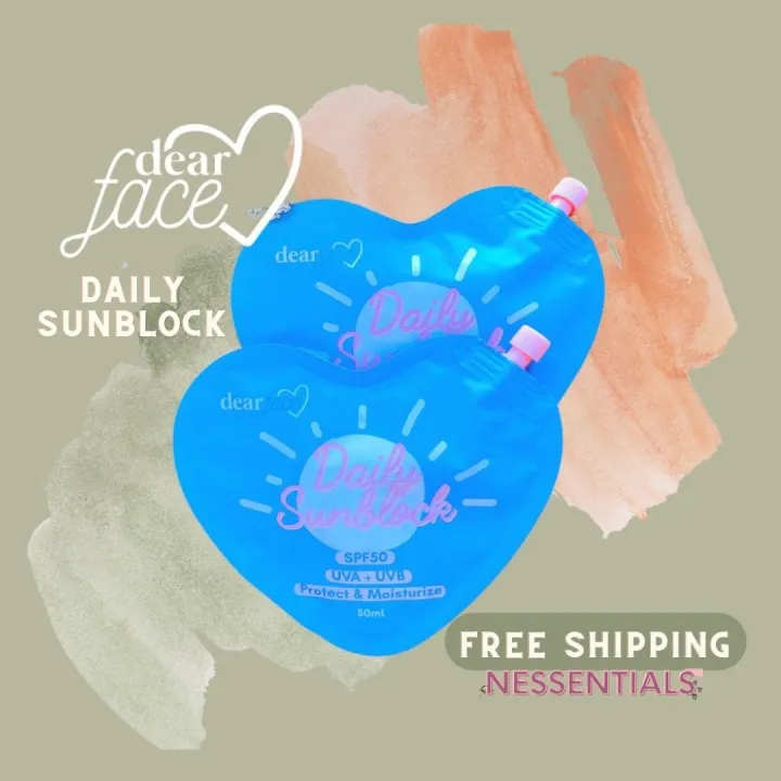 Dear Face Daily Sunblock with freebies | Lazada PH