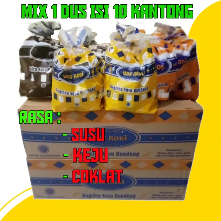 ROTI BAGELEN SUSU BANDUNG 1 DUS MIX ISI 10 BUNGKUS 3 VARIASI RASA ...