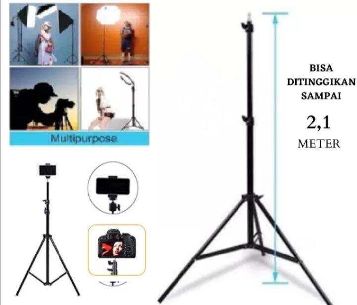 Tripod 2 Meter Multifungsi / Stand Kamera / Lighting Studio | Lazada ...
