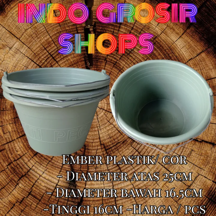 Ember plastik hijau / anti pecah ember cor / ember bangunan kecil ...