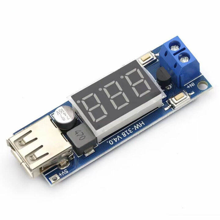 DC 4.5-40V to 5V 2A USB Charger LED Step-down Buck Converter with ...