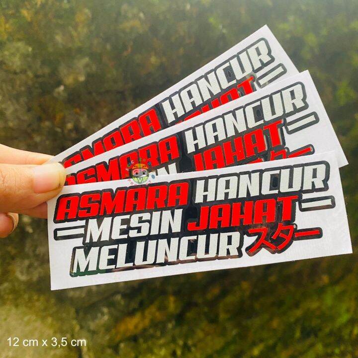 Sticker asmara hancur cutting sticker viral | Lazada Indonesia