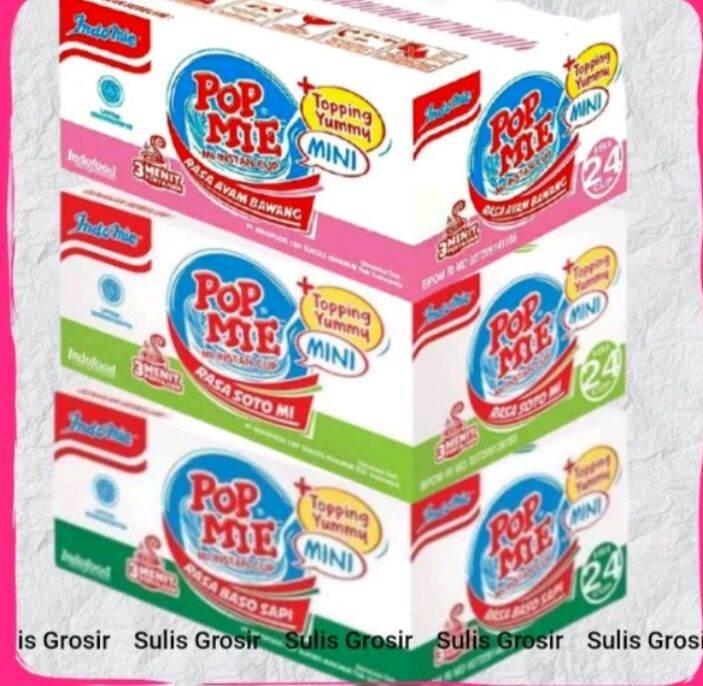 Pop Mie Mini 35 gr Ayam Bawang/ Soto/Baso 1 Dus isi 24 Cup | Lazada ...