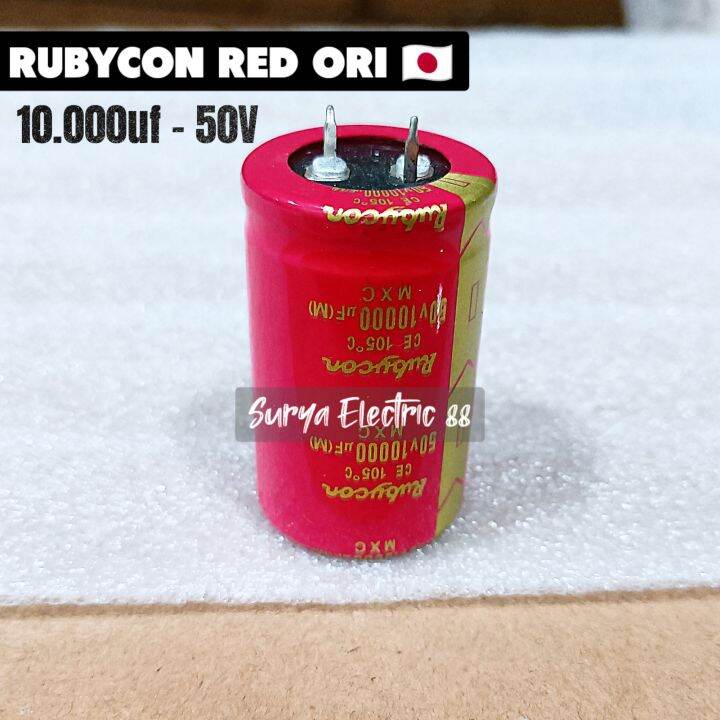 KAPASITOR ELCO 10000uF 50Volt RUBYCON ASLI JAPAN ISI FULL ORIGINAL ...