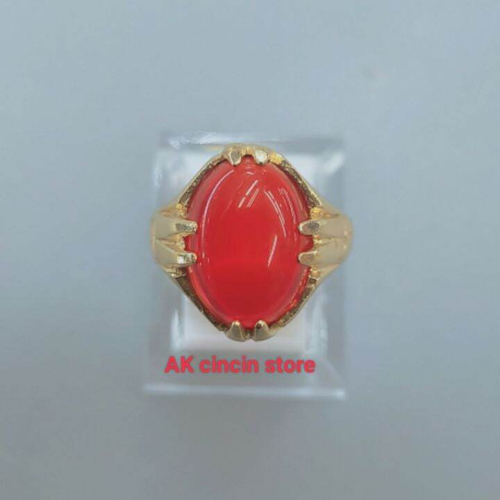 CINCIN BATU MERAH DELIMA ASLI | Lazada