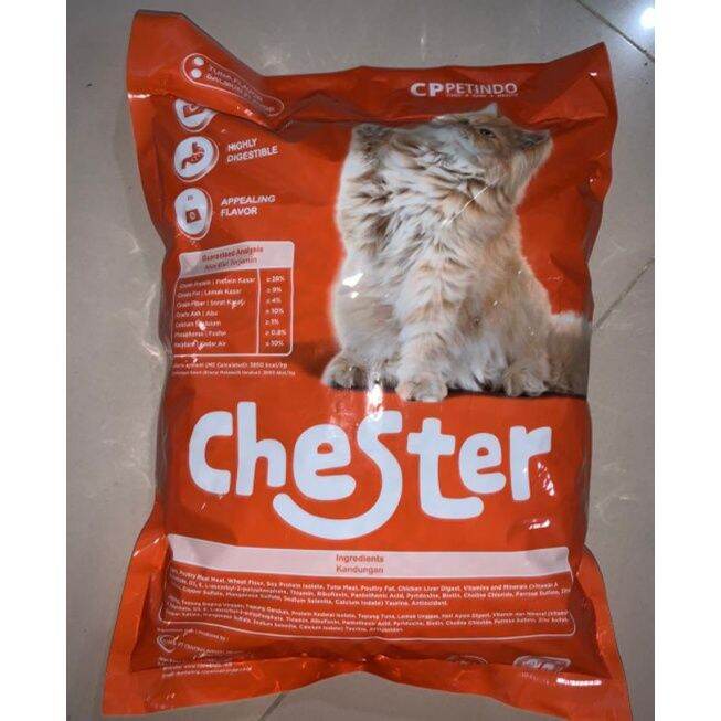 MAKANAN KUCING CHESTER TUNA FLAVOUR REPACK 1 KG | Lazada Indonesia