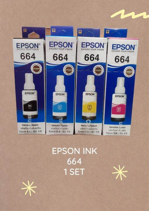 EPSON INK 664 1 SET (CMYK) 70ml PREMIUM QUALITY INK | Lazada PH