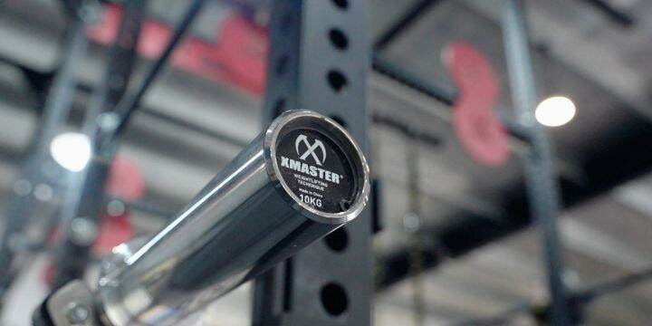 XMASTER Technique Junior Barbell chromed, Fitness gym set exercise ...