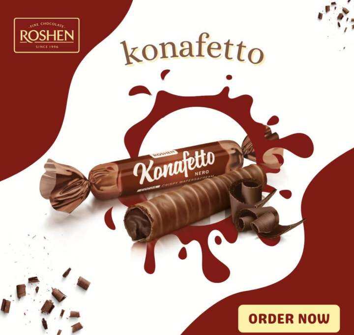 Roshen Konafetto Nero, Sweets In Cocoa Compound Coating | Lazada