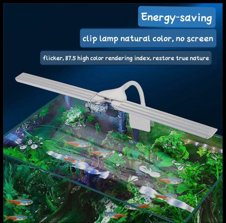 Fish tank light clip light LED full spectrum aquatic plant light mini ...