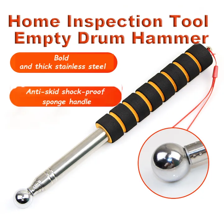 200cm Hollow Tiles Checker Thickened Telescopic Rod Detection Hammer ...
