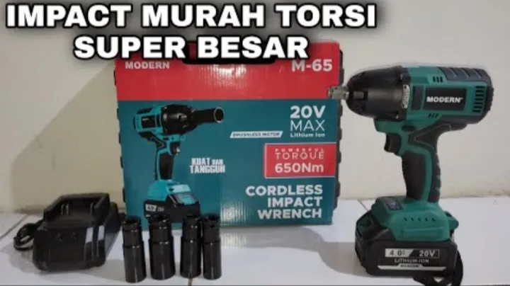 Cordless impact wrench MODERN M65 M 65 M-65 Mesin buka baut 20 Volt ...