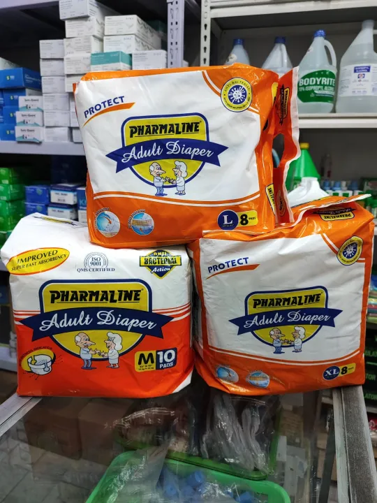 Pharmaline Adult Diapers - TAPE Type (Medium, Large and X-Large Size) | Lazada PH