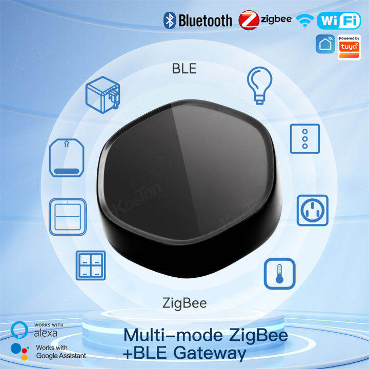 Tuya Smart Home Zigbee 3.0 Gateway Hub Ble Mesh IR Multi-function Wireless Remote Controller for ...