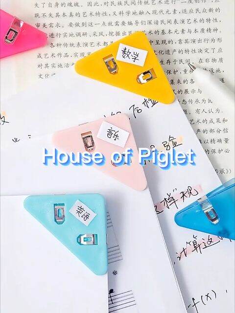 Colorful Transparent Paper Clip Test Cute Memo Clip Triangle Student ...
