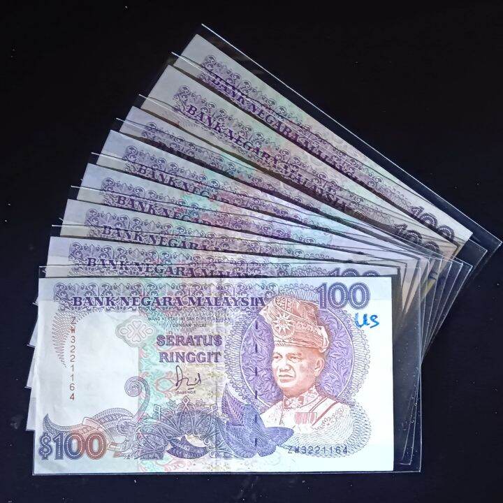 Old Collectible Rm100 Ringgit Malaysia Duit Lama Siri 6 dan 7 Jaafar ...