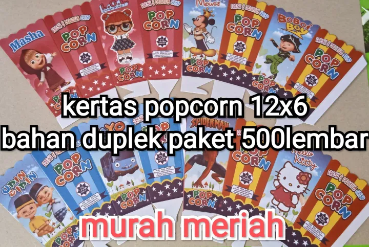 kardus popcorn/kotak popcorn 500lembar /Duplek | Lazada Indonesia