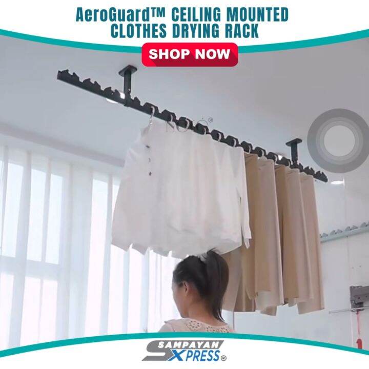 AeroGuard Ceiling Clothes Drying Rack | Lazada PH