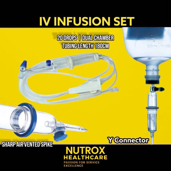 IV Administration Set, Infusion Standard Set 180cm Tube Length, 20 ...