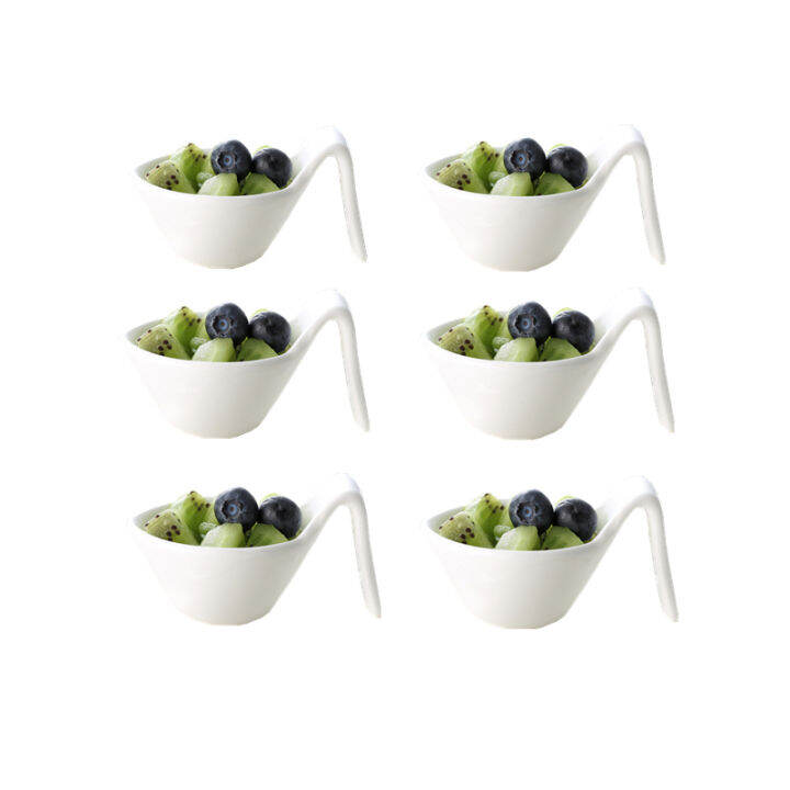 Ceramic Soy Sauce Deep Dish Porcelain Sampling Bowl with Handle - 6 ...