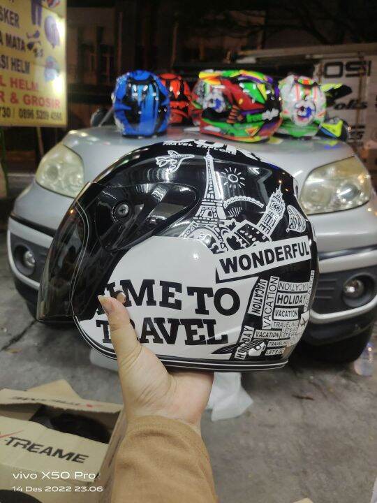 HELM GM EVO MERK WEST MURAH HELM SNI | Lazada Indonesia