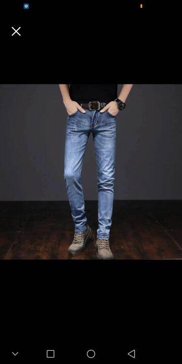 Maong Korean Blue Pants for Men (random design) | Lazada PH