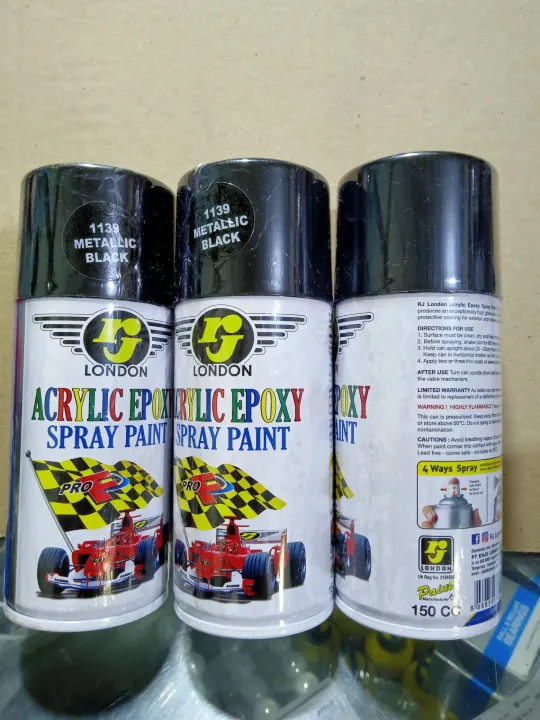 Pilok/Pylok/Pilox Cat Semprot RJ Black Metalic 1139 Hitam Metalik ...