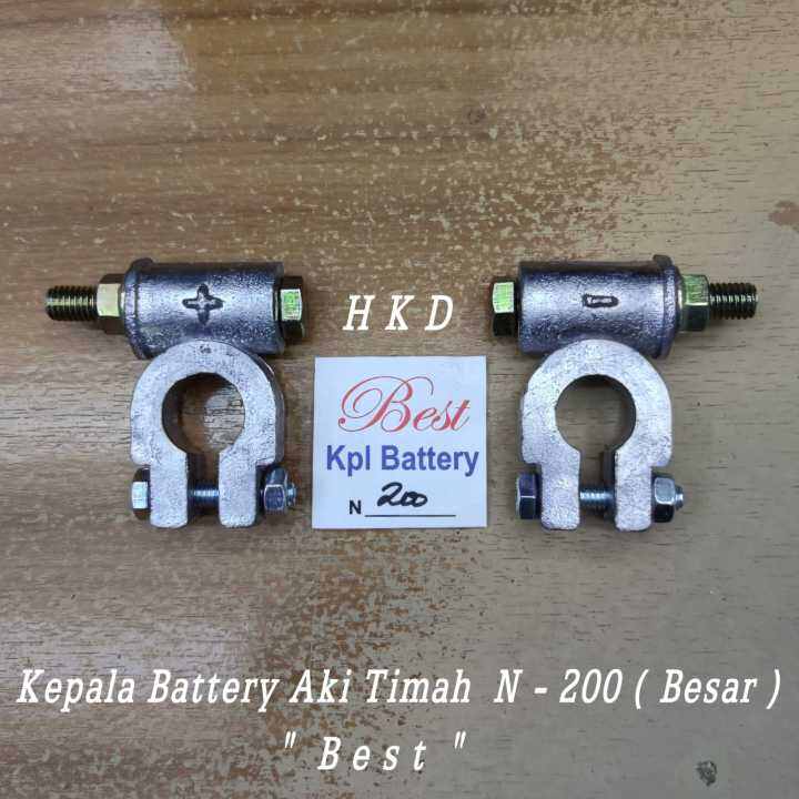 KLEM KEPALA AKI ACCU MOBIL BAUT SAMPING (2) N200 TIMAH UKURAN BESAR ...