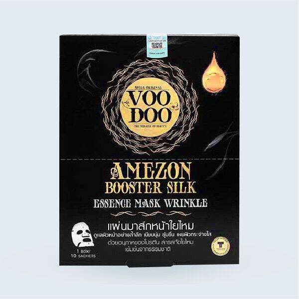 **ซื้อ2แถม1** Voodoo Amezon Booster Silk Essence Mask Wrinkle (10 sheets) Exp.03/03/2025 ...