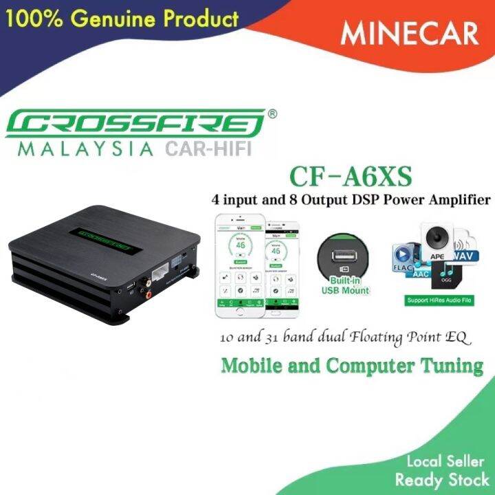 CROSSFIRE DSP AMPLIFIER CF-A6XS BUILD IN 4 CH AMPLIFIER WITH HIGH POWER ...