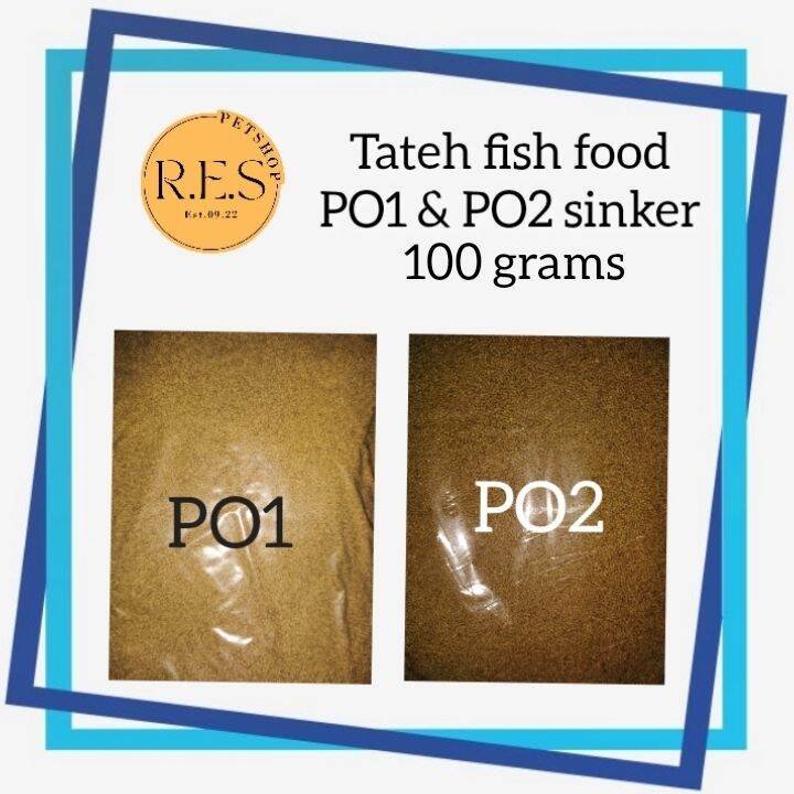 PO1 & PO2 Tateh fish food 100 grams | Lazada PH