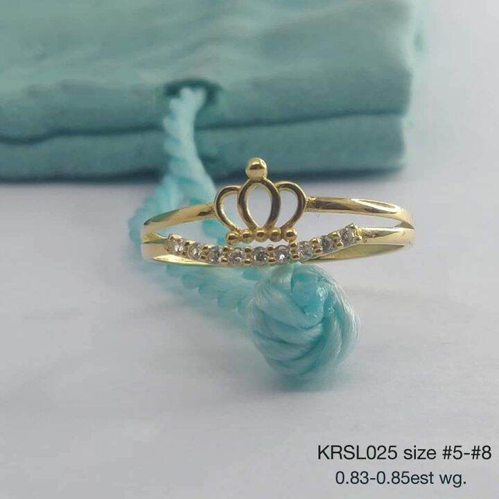 Pawnable 18k saudi gold crown with stone ladys ring | Lazada PH